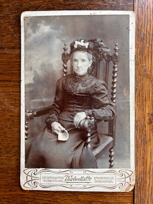 Elderly Victorian Lady Thirlwell & Co. Cabinet Card Spennymoor ...