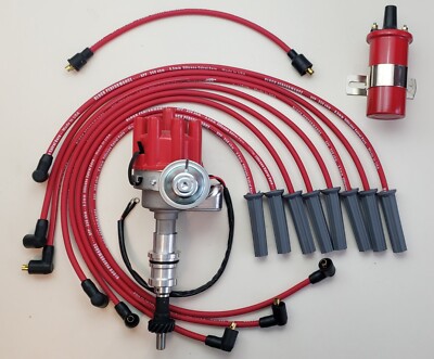 FORD 351C 429 460 SMALL FEMALE CAP HEI DISTRIBUTOR + 8.5mm PLUG WIRES ...