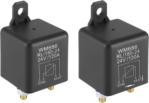 2 Pcs WM686 4 Terminal DC 24V 120A Relay Truck Van Motorcycle Boat ...