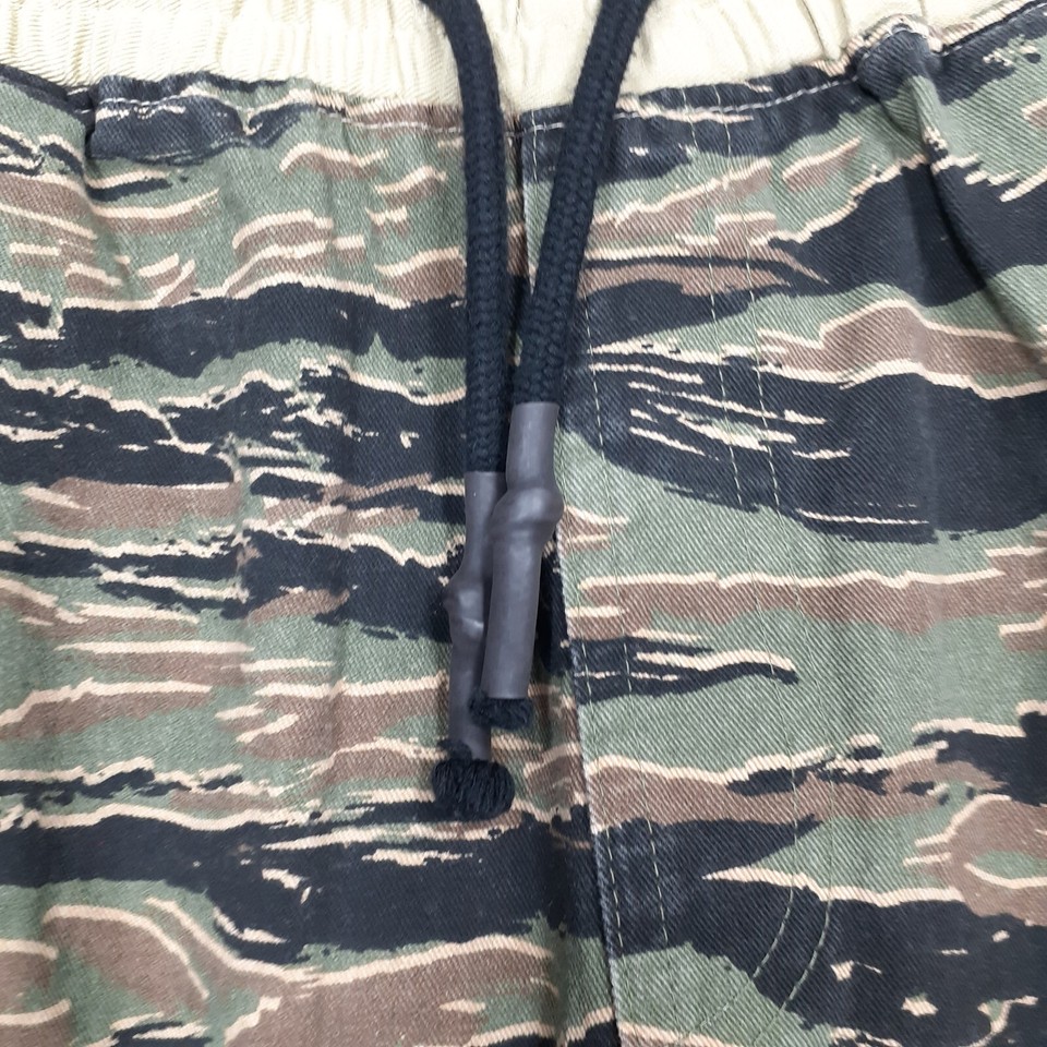 Tiger Stripe Camo shorts Mens Large Drawstring pullon 100% cotton ...