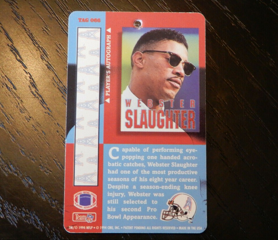 NFL 1994 Pro Tag #066 Houston Oilers Webster Slaughter | eBay