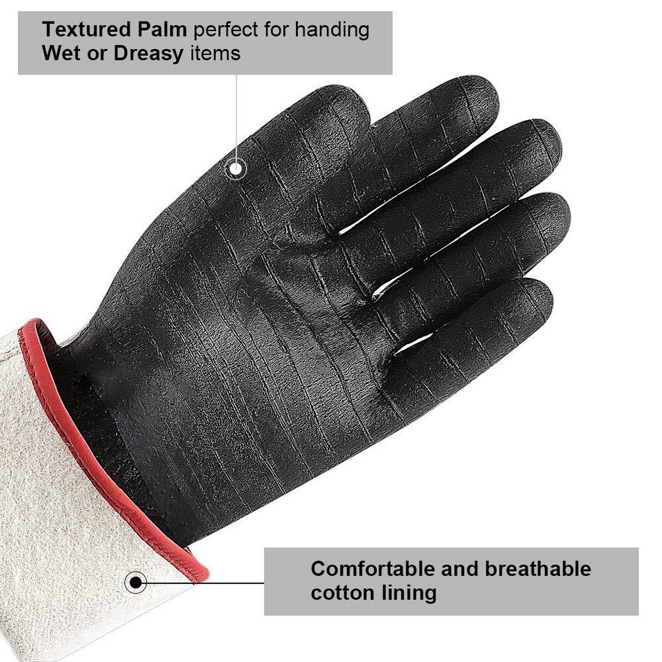 932°F Extreme Heat Resistant Gloves for Grill BBQ,Waterproof Long ...