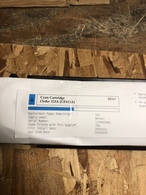 *Used HP OEM Genuine Cyan CE411A Toner 305A LaserJet 400 M451dn 50% | eBay