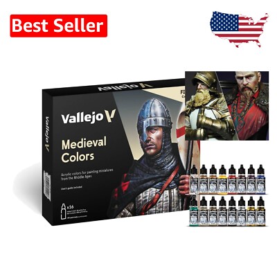 Model Color Medieval Acrylic Paint Set - 16 Bottles for Authentic ...