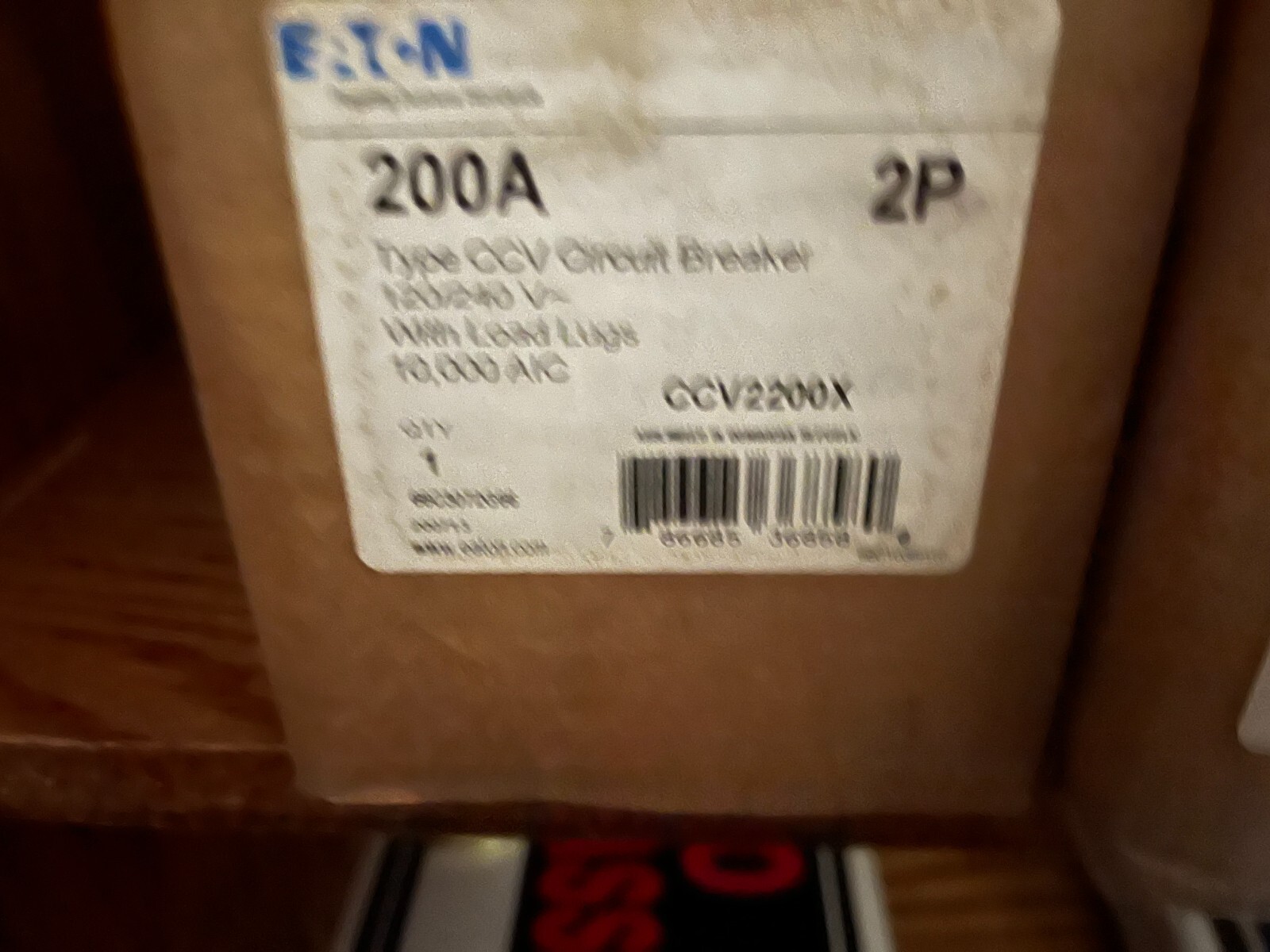 Eaton Cutler Hammer CCV2200X 200 Amp With Load Lugs Type CCV Circuit ...