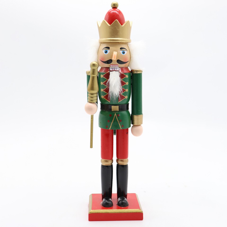 30cm 12" Christmas Wooden Nutcracker Soldier Puppet Guard Statue Xmas ...