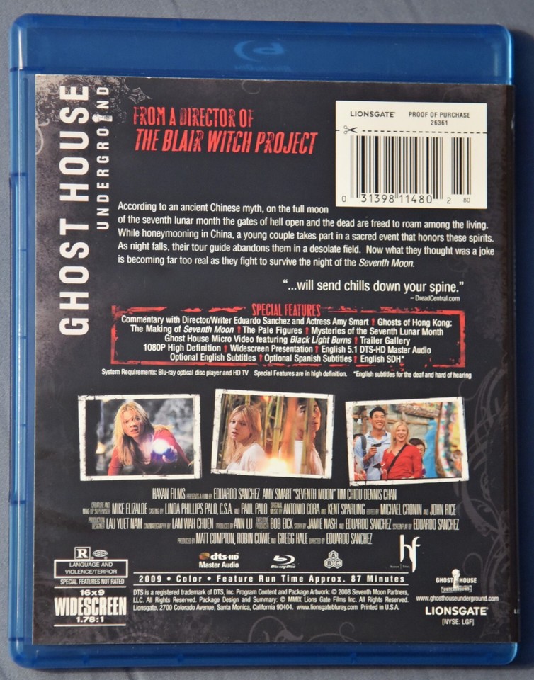 Seventh Moon Blu-ray with Amy Smart, Tim Chiou & Dennis Chan | eBay