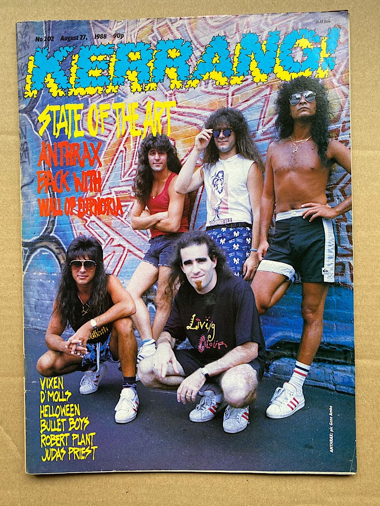 ANTHRAX KERRANG NO.202 MAGAZINE AUG 1988 ANTHRAX COVER UK | eBay UK