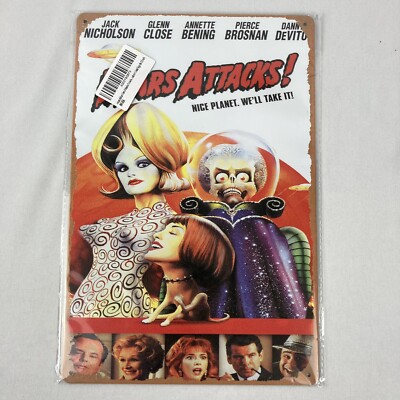 Mars Attacks! Movie Retro tin Metal Sign Wall Art Decor 8x12 | eBay