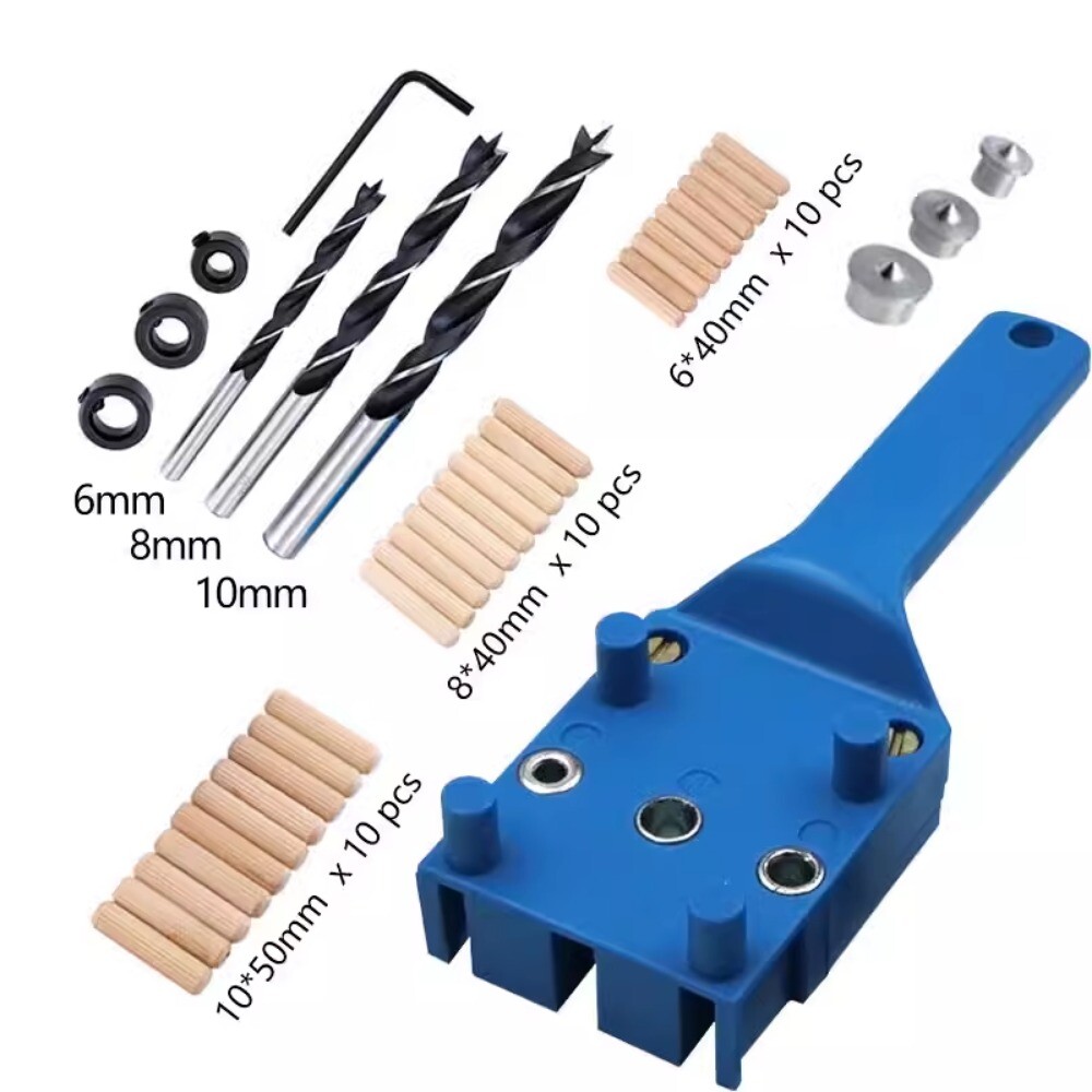 Wood HSS Drill Bits Woodworking Jig ABS Plastic Pocket Hole Jig Drill ...