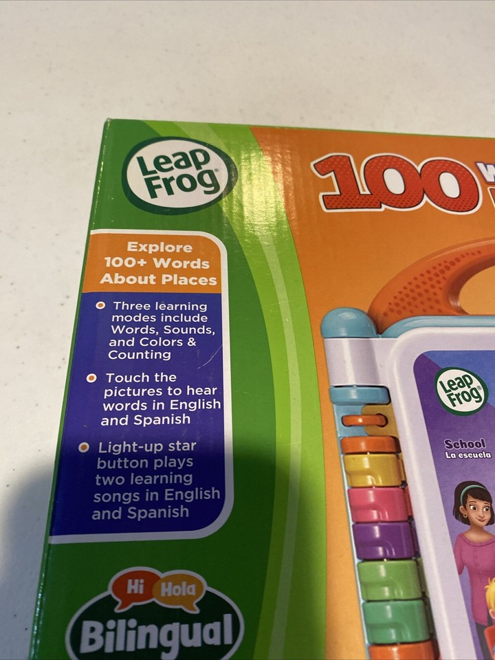 Leap Frog 100 Words About Places I Go Bilingual Interactive Electronic ...