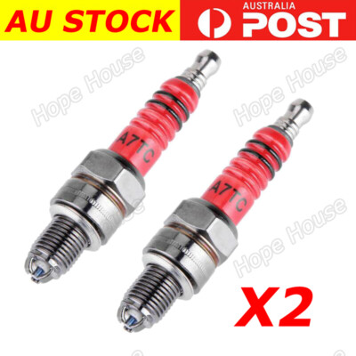 2X High Performance 3-Electrode Spark Plug A7RTC A7TC CR7HSA JGA7RTC ...