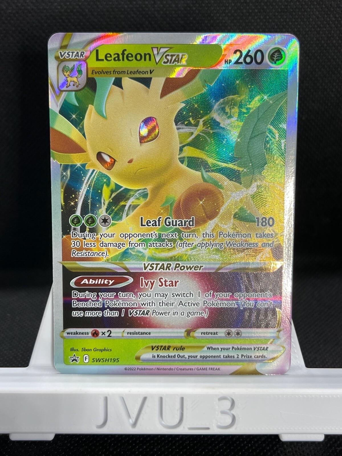 POKÉMON VSTAR LEAFEON SWSH195 HOLOGRAPHIC BLACK STAR PROMO TCG. | eBay