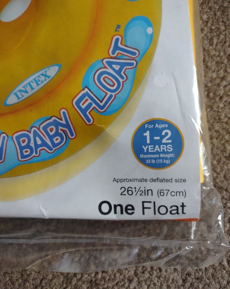Intex My Baby Float Ring age 1-2 years old color yellow | eBay