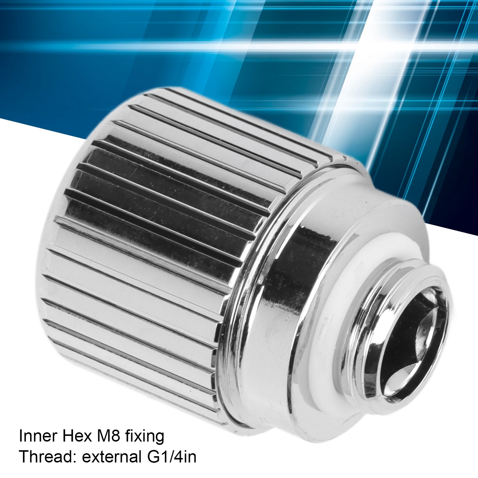 Tube Compression Fitting G1/4in Thread Inner Hex M8 Fixing Hard Tube ...