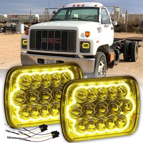 Pair 5X7" Led Headlights Hi/Lo Turn DRL for GMC TopKick C6500 C5500 C4500 H6054 | eBay