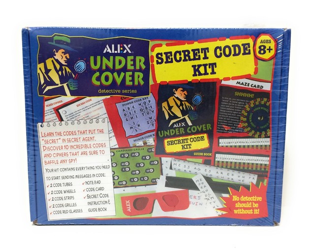 ALEX Secret Code Kit Detective Under Cover 8 Spy Great Fun Friend Agent ...