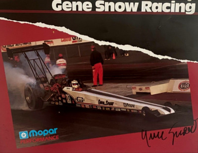 NHRA AHRA MOPAR PERFORMANCE RARE SIGNED DRAG RACING VTG GENE SNOW ...
