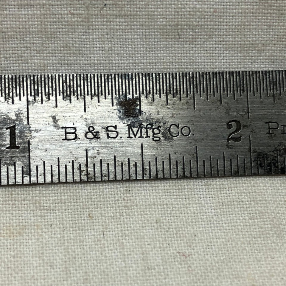 Vintage Browne & Sharpe Mfg Metal Pocket 6" Ruler USA | eBay