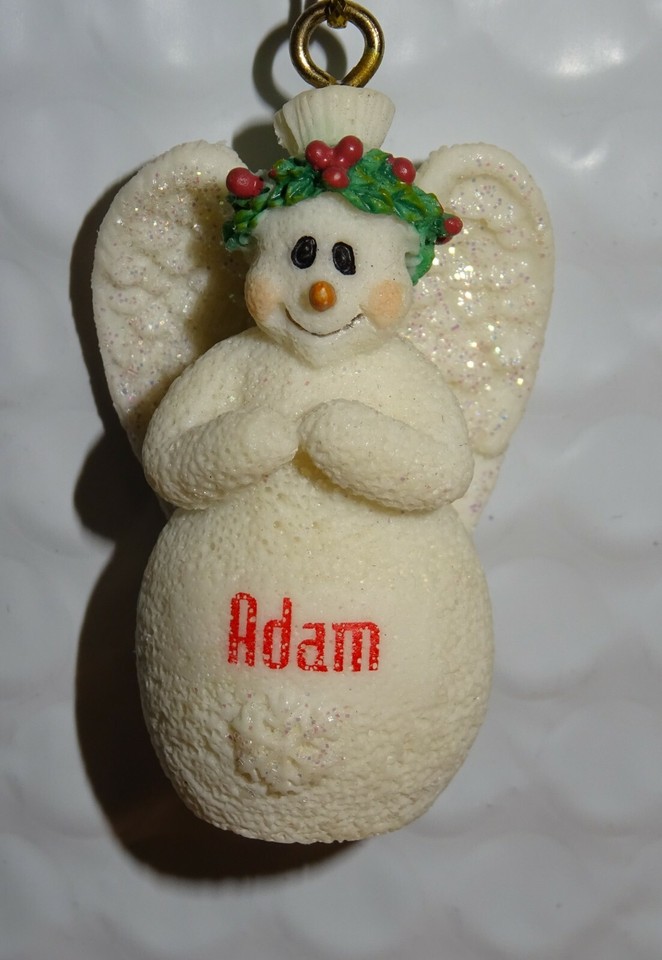 Snowman Angel Christmas Ornament Snowangel Sparkle Ganz Pre-Printed ...