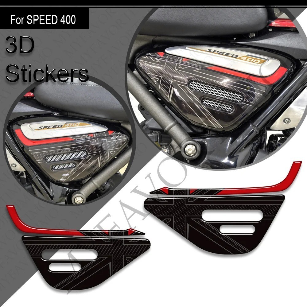 Triumph speed 400 motorcycle protective fuel tank pad knee pad sticker ...