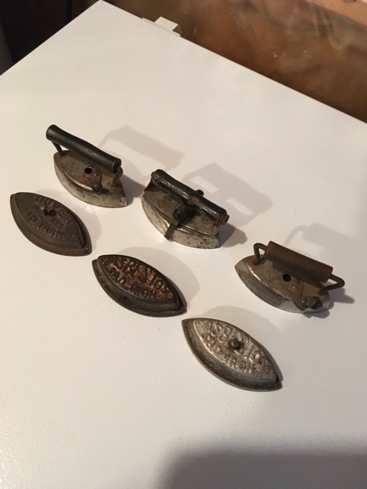 Miniature Sad Iron Lot of 3 Dover and Asbestos | eBay