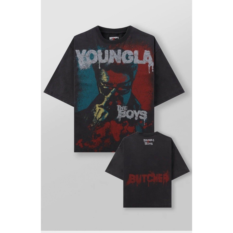 YoungLA X The Boys Billy Butcher Campaign Tee Shirt XL Middle Finger ...