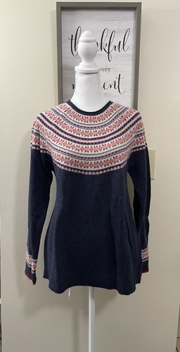 TABITHA Webb Lambswool Women’s Ditzy Yoke Sweater Pullover Crewneck ...