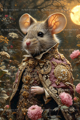 VICTORIAN QUEEN MOUSE FOREST ART PRINT, Rat Poster, Animal Decor ...