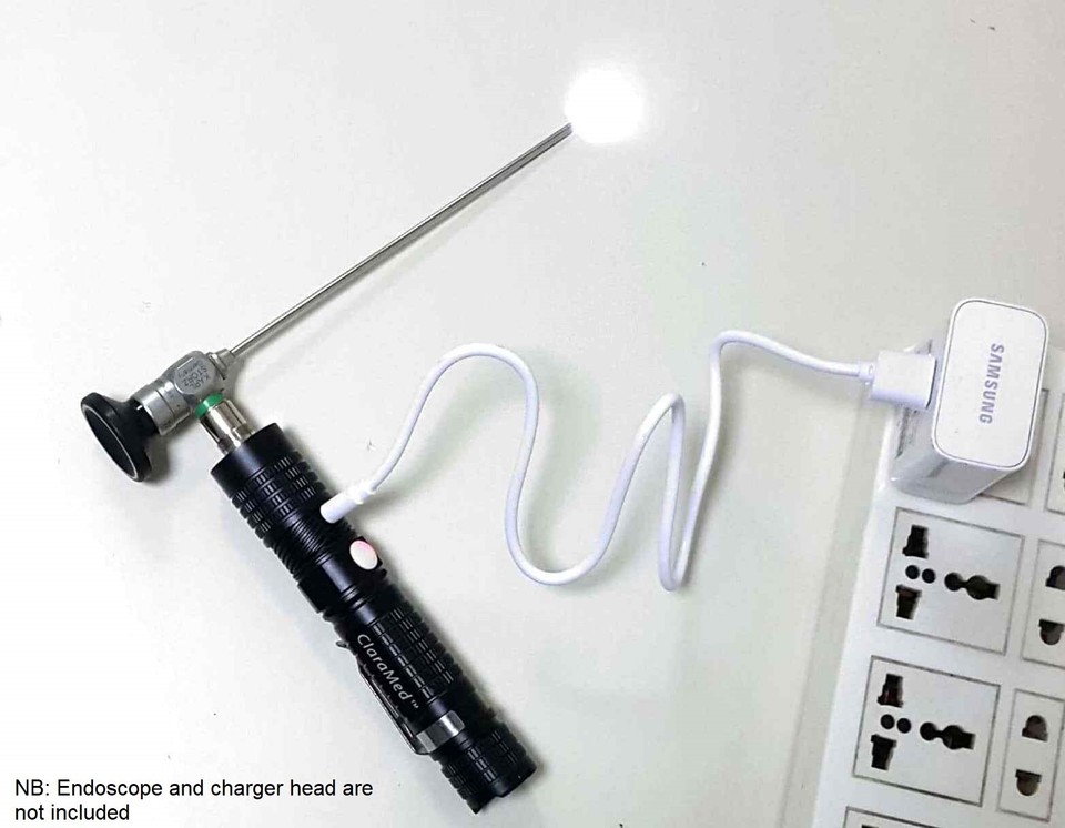 ClaraMed phone endoscope adapter + ACMI/Olympus/Storz compatible light ...