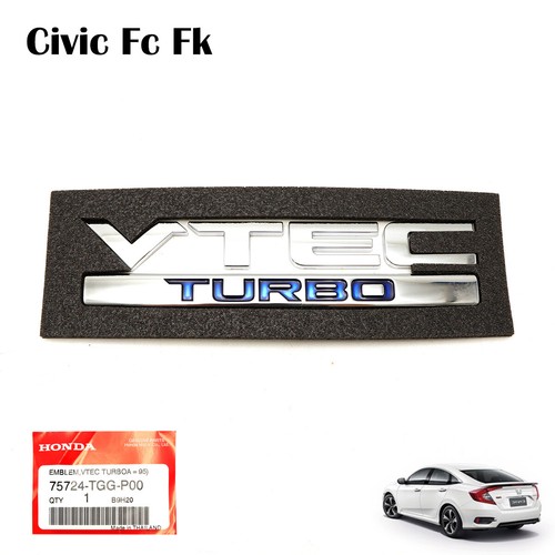 Logo V-Tech Turbo Chrome Emblem Decal Fits Honda Civic FC FK 2016 ...