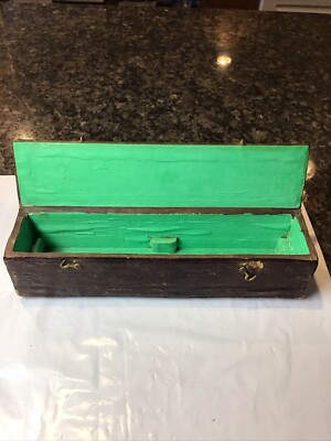 Small ANTIQUE PRIMITIVE Hand Made WOODEN TOOL BOX GUN INSTRUMENT ...