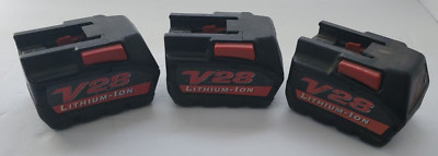 Milwaukee 48-11-2830 V28 Lithium-Ion Batteries LOT OF 3 FOR PARTS | eBay