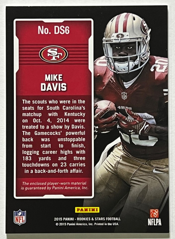 2015 Rookies & Stars Dress for Success Jerseys #DS6 * MIKE DAVIS ...