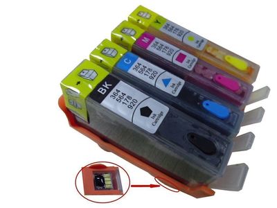 4 refill hp 564 Ink Cartridges refillable ink for Officejet 4620 4622 ...