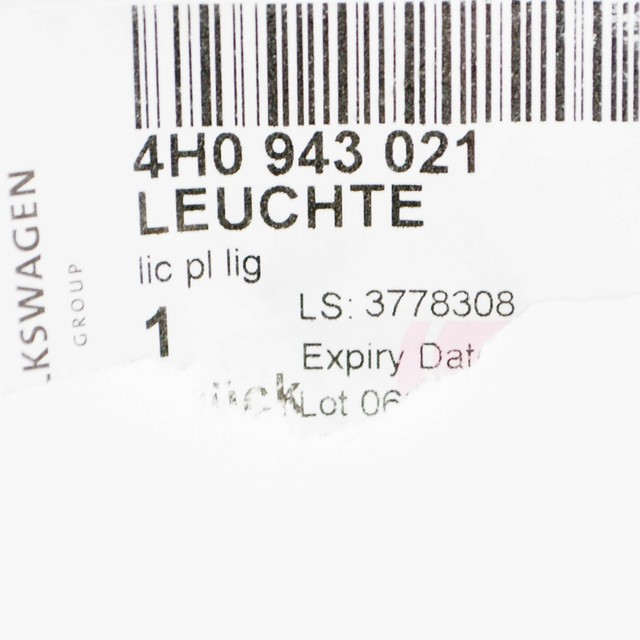 Audi Original LED Number Plate Lights Set of 2 4h0943021 4h0943022 for ...