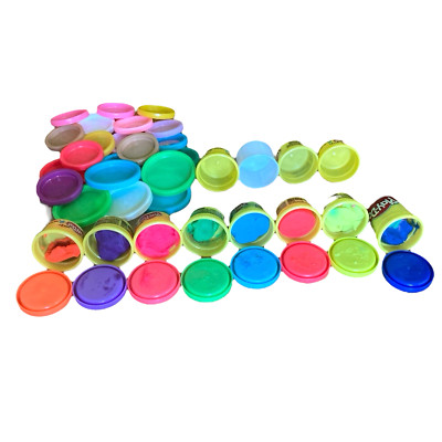 Play Doh Lot of 8 Containers w Dough Partial Used, 1 Empty + Lids ...