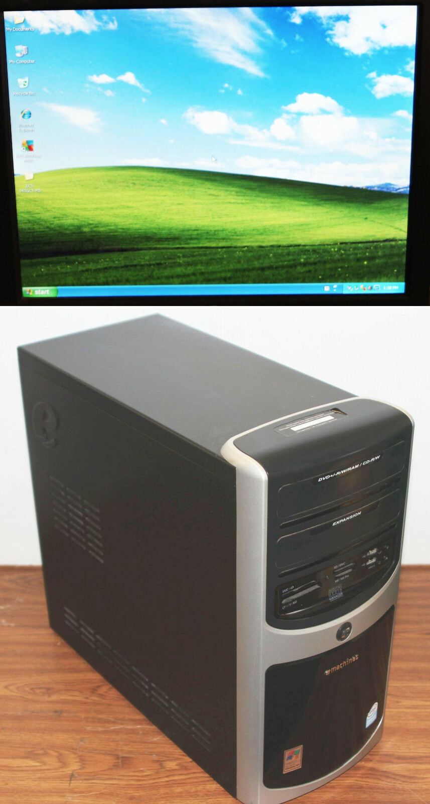 Vintage eMachines W3653 Intel Dual Core 1.6ghz 320gb - Windows XP ...