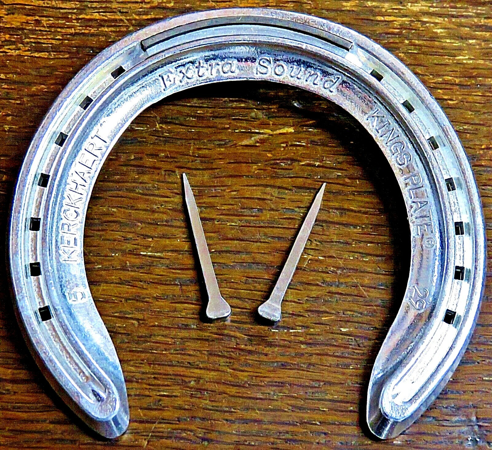 Wedding Horseshoe Real Aluminum Race Horse Shoe with Shoeing Nails 2 ...