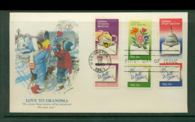 1980 FDC Set of 7 - Scott# 1805-10 - Letter Writing - Fleetwood Cachet ...