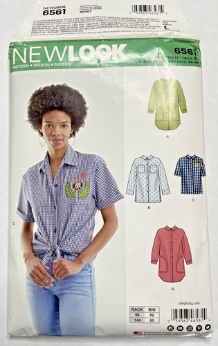 6561 MISSES' SHIRTS in 3 Lengths Sewing pattern NEW LOOK Sizes 8 - 20 ...