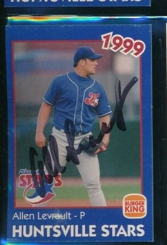 1999 Burger King Huntsville Stars Allen Levrault signed autograph rare ...