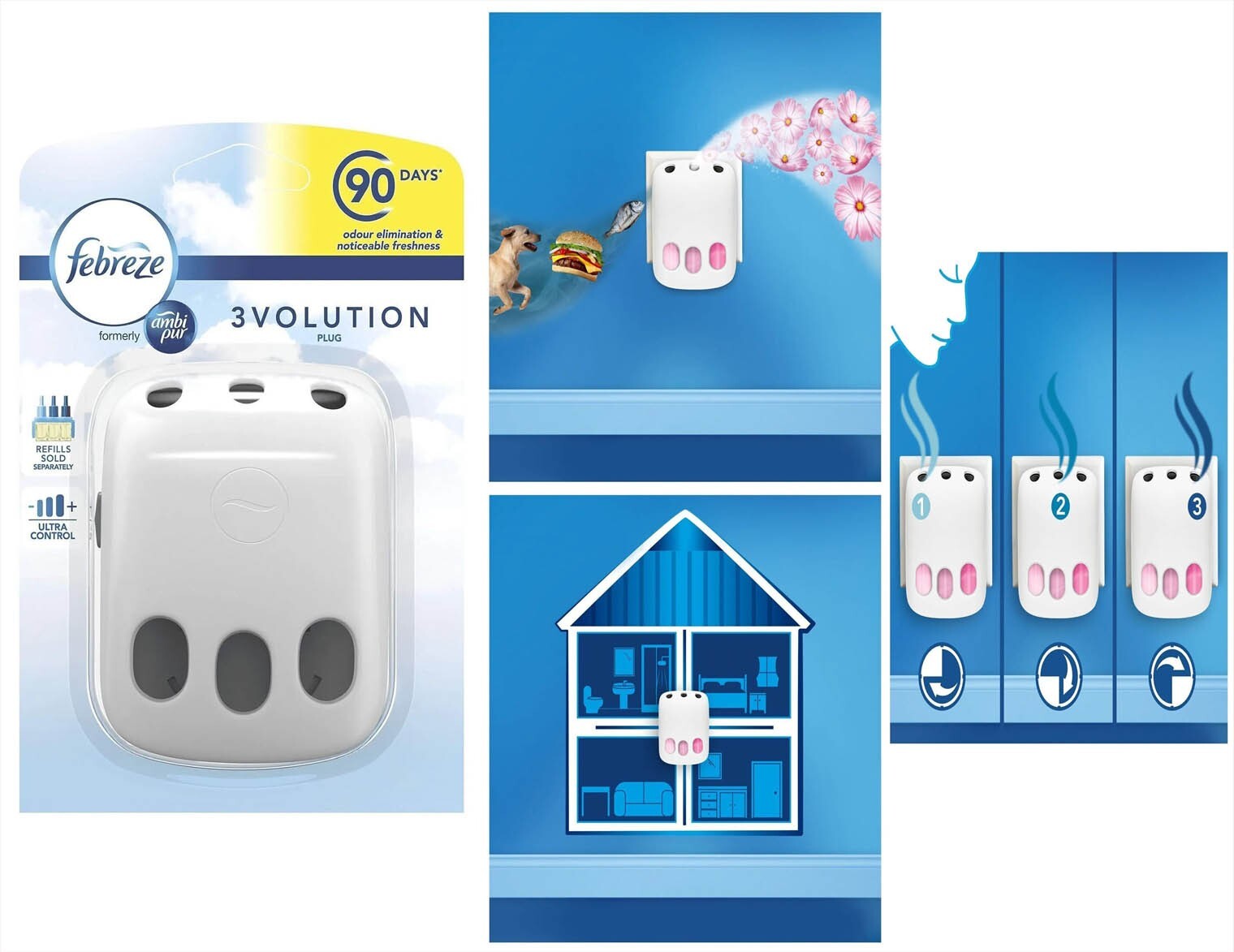 Febreze Ambi Pur 3Volution Air Freshener Plug-In Diffuser 90 Days of ...