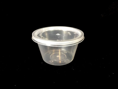 45x 100ml 4oz Plastic Dipping Sauce cups w Lid Small Container BPA FREE ...