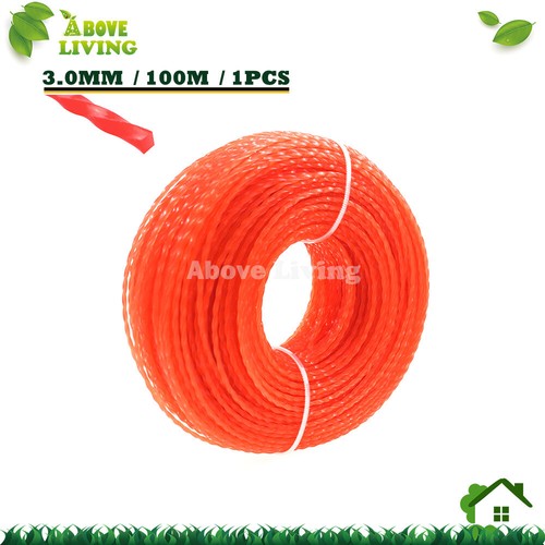 3.0mmx100M Spiral Twist String Trimmer Line Brushcutter Whipper Snipper ...