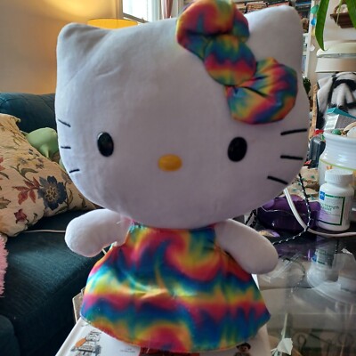 Ty Hello Kitty Tye Dye 12" Plush Large Stuffed Animal Sanrio | eBay