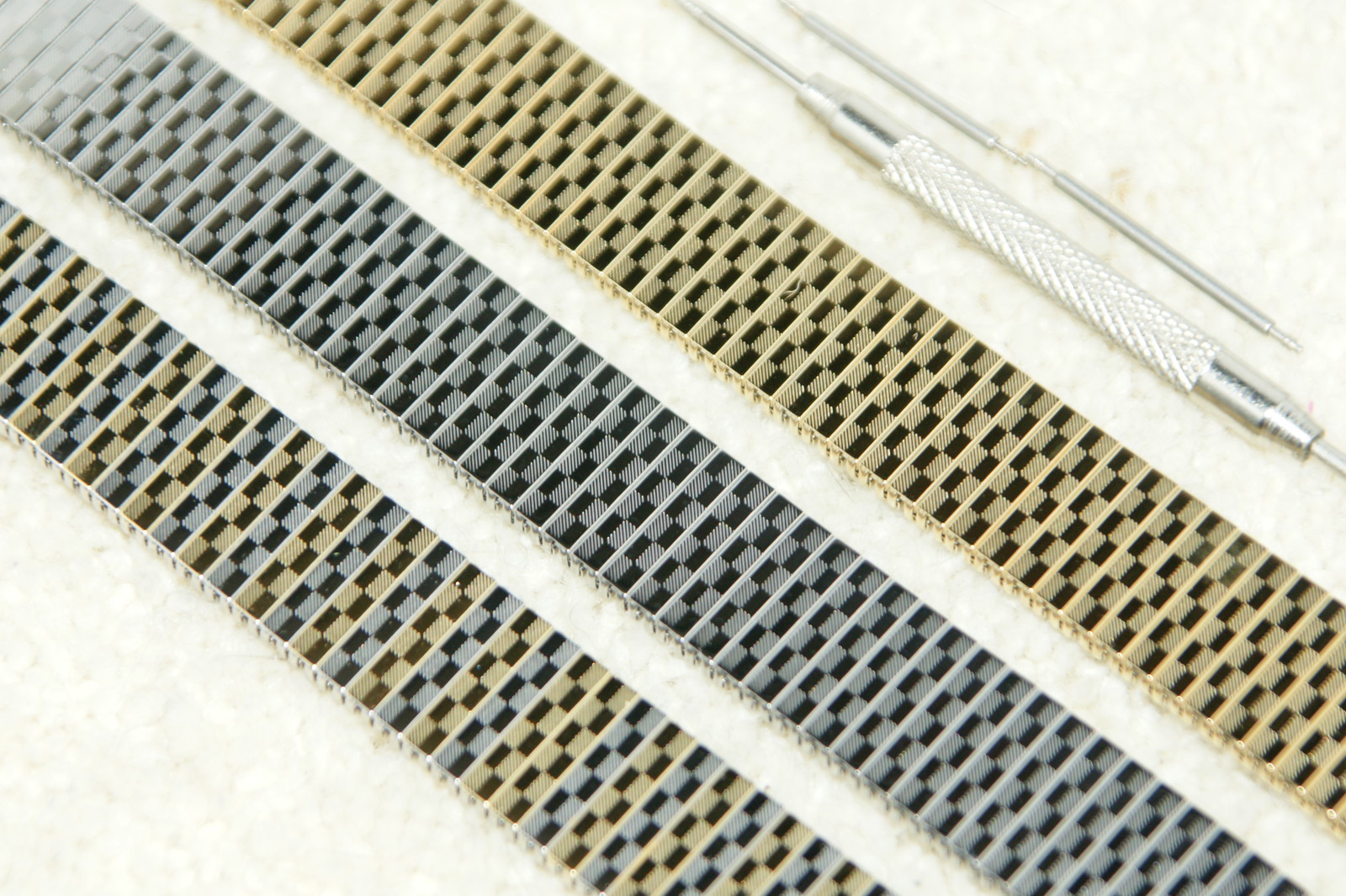 DELUXE Stainless Steel Expander Bracelet Watch Strap 2Tone gold 14-18mm ...