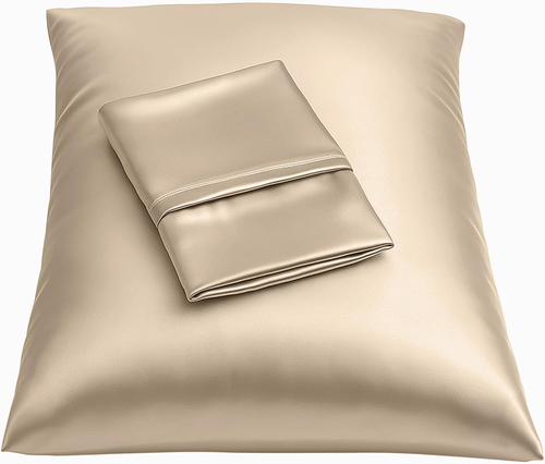 Satin Pillowcase with Zipper, for Hair and Skin Care, Feels Soft and ...