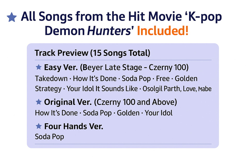 Kpop Demon Hunters Kedehuns Piano Sheet Music Collection Piano Score ...
