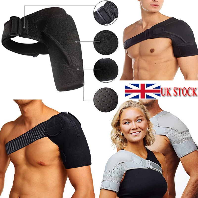 Unisex Shoulder Brace Rotator Cuff Pain Relief Support Belt Compression ...